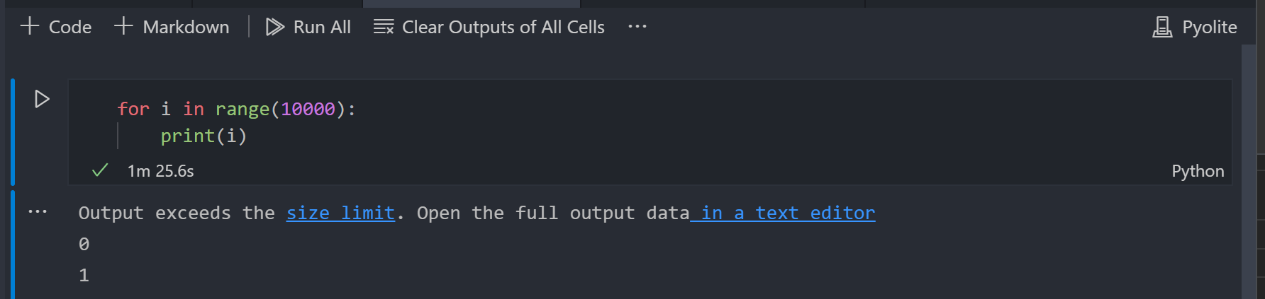 Open in Notebook Editor codelens for large notebook outputs throws error · Issue #143966 ...