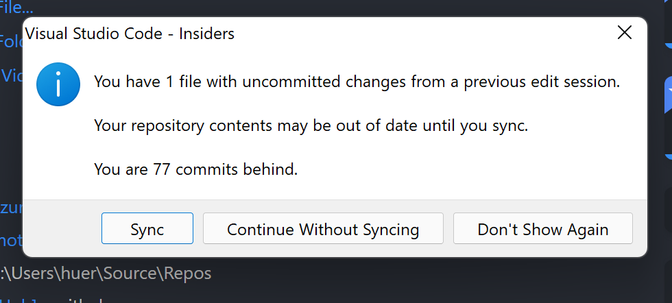 Discard Changes button is not necessary · Issue #145695 · microsoft ...