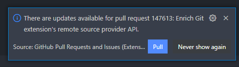 Prompted about updates to PR after pushing to the PR branch · Issue ...