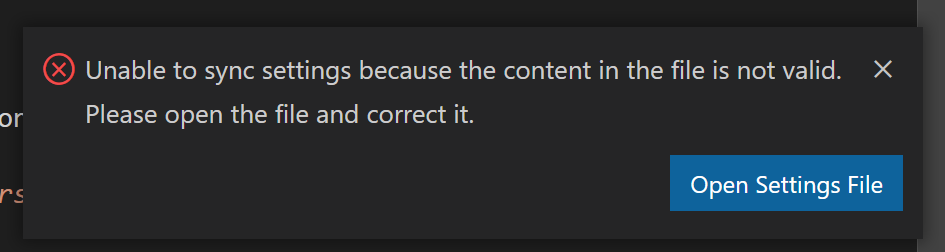 Improve setting sync experience with more error handing · Issue #150252 ...