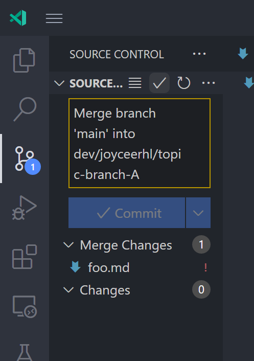 Commit Acton button - disable button while merge is in progress · Issue #153888 · microsoft ...