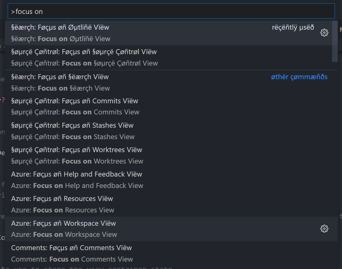 Focus On View Commands Are Improperly Localized · Issue 157015 · Microsoftvscode · Github 1133