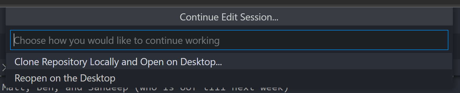 Polish Edit Sessions Picker · Issue 158395 · Microsoftvscode · Github 