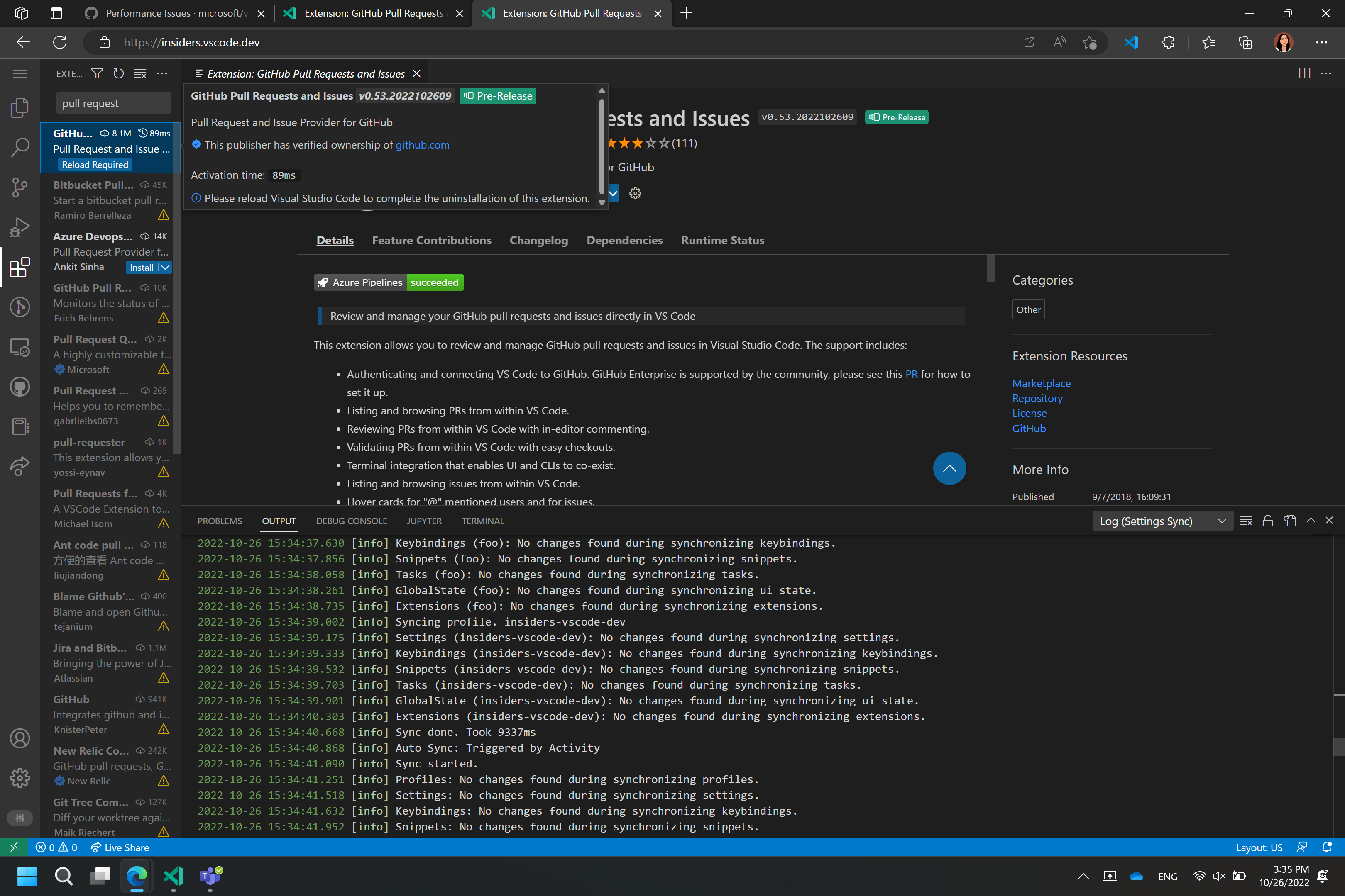 Settings sync removed an extension for no reason · Issue #155990 · microsoft/vscode · GitHub