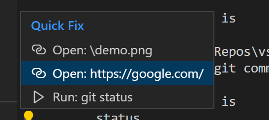 Terminal quick fix - Opener type shows [object Object] · Issue #167589 · microsoft/vscode · GitHub