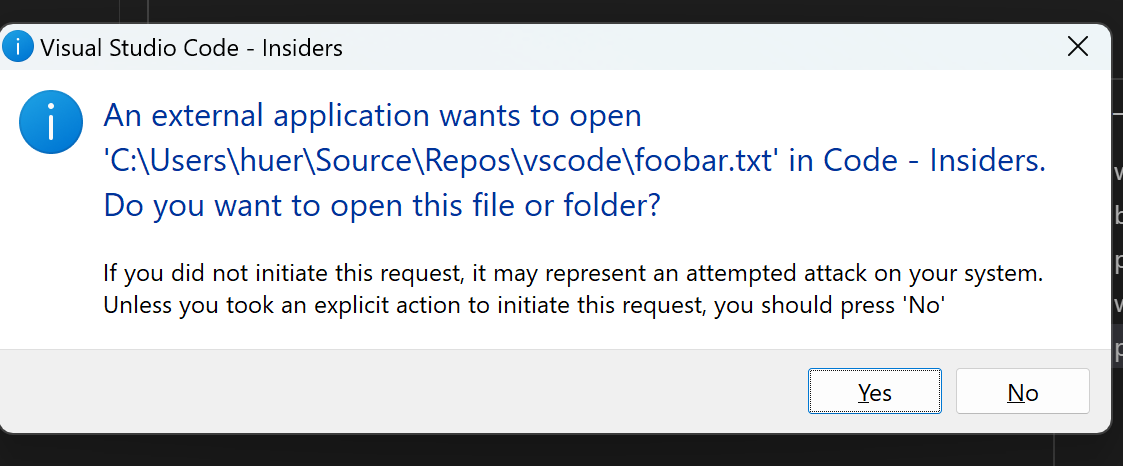 Two links rendered for file protocol url · Issue #172216 · microsoft/vscode · GitHub