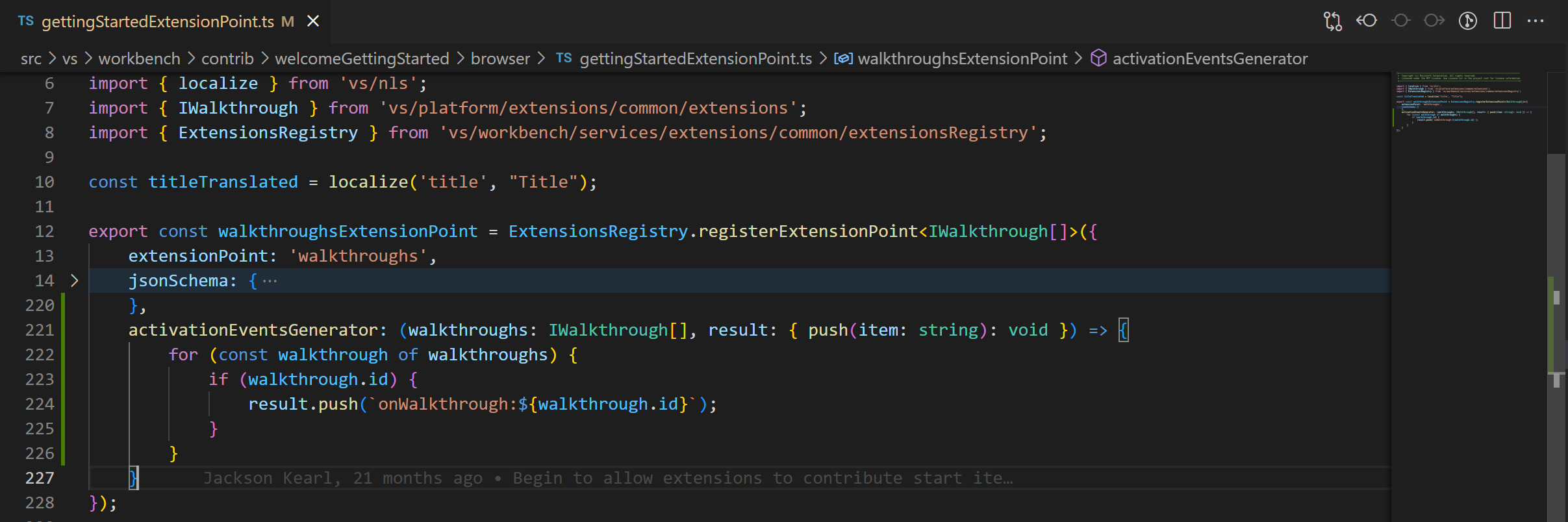 Adopt `onWalkthrough` implicit activation event generation · Issue #172316 · microsoft/vscode ...