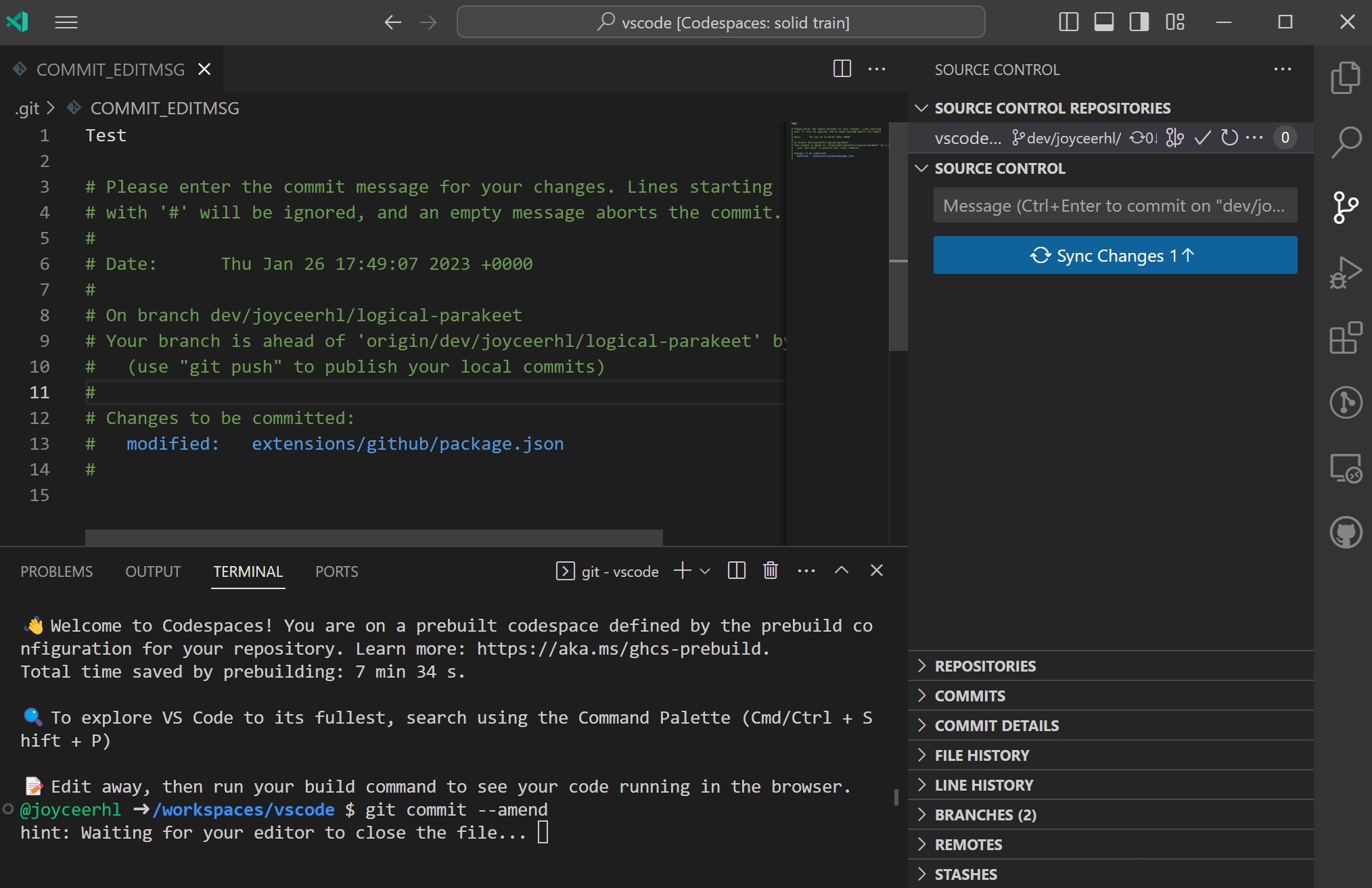 git.commitMessageAccept Keyboard Shortcut · Issue #170714 · microsoft/vscode · GitHub