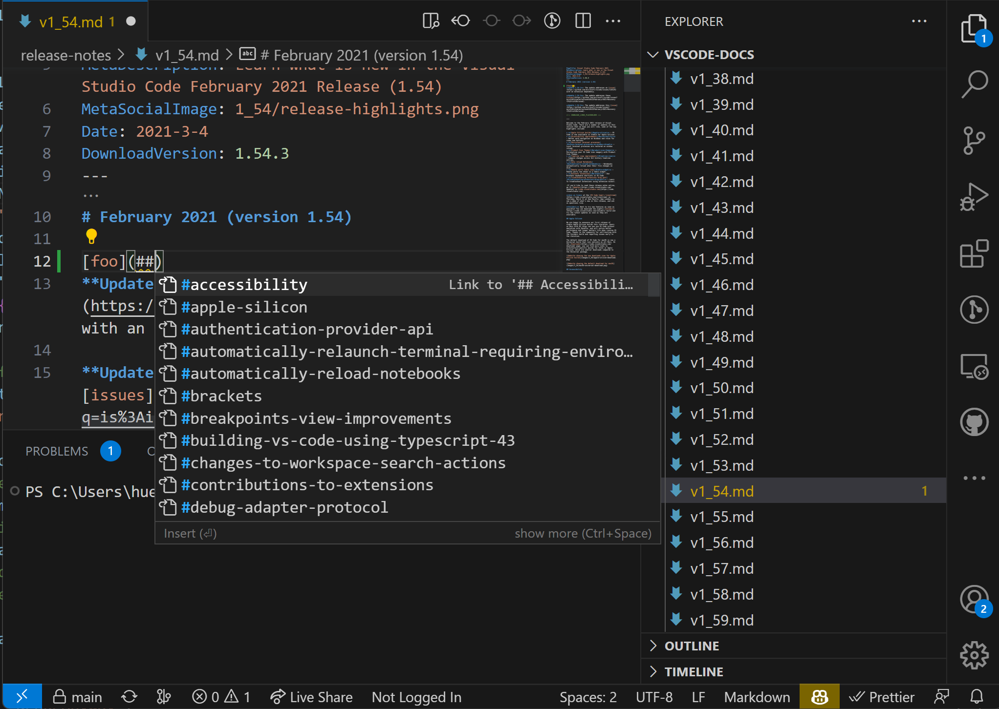Hard to tell that there are completions from other files if current file has many headers ...