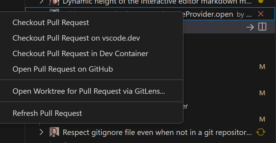 PR description node has Checkout default branch in context menu · Issue ... PR description node has Checkout default branch in context menu · Issue ...