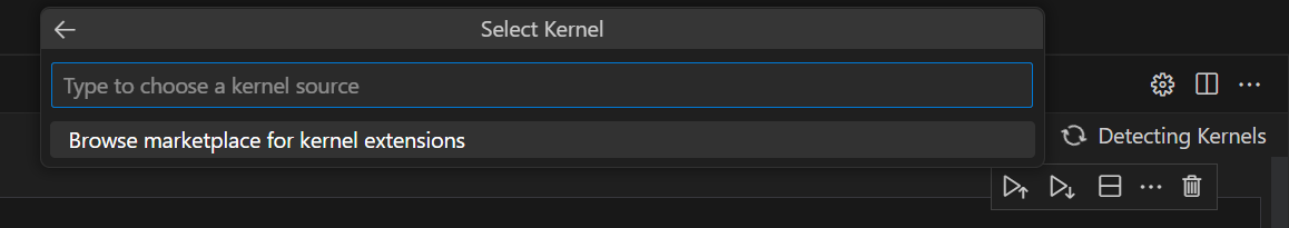 Kernel picker spins indefinitely when there are no kernel sources · Issue #187325 · microsoft ...