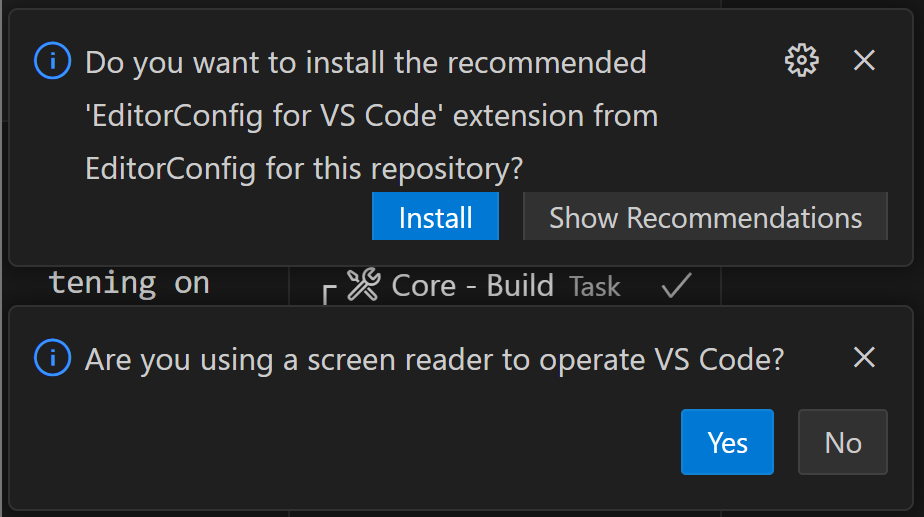 Notification and notification buttons lack border radius · Issue #191532 · microsoft/vscode · GitHub
