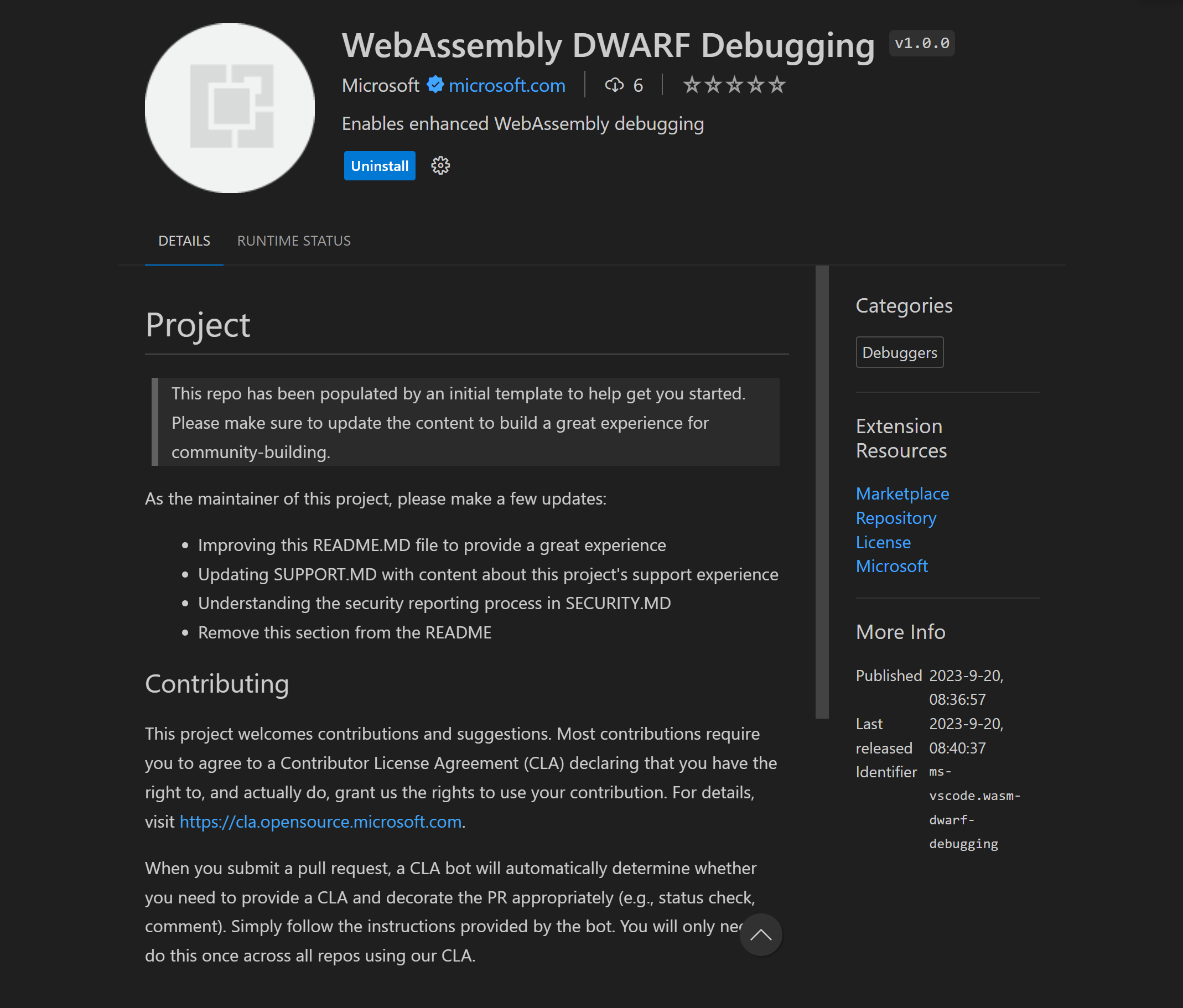 DWARF extension could use a more descriptive README · Issue #194186 · microsoft/vscode · GitHub