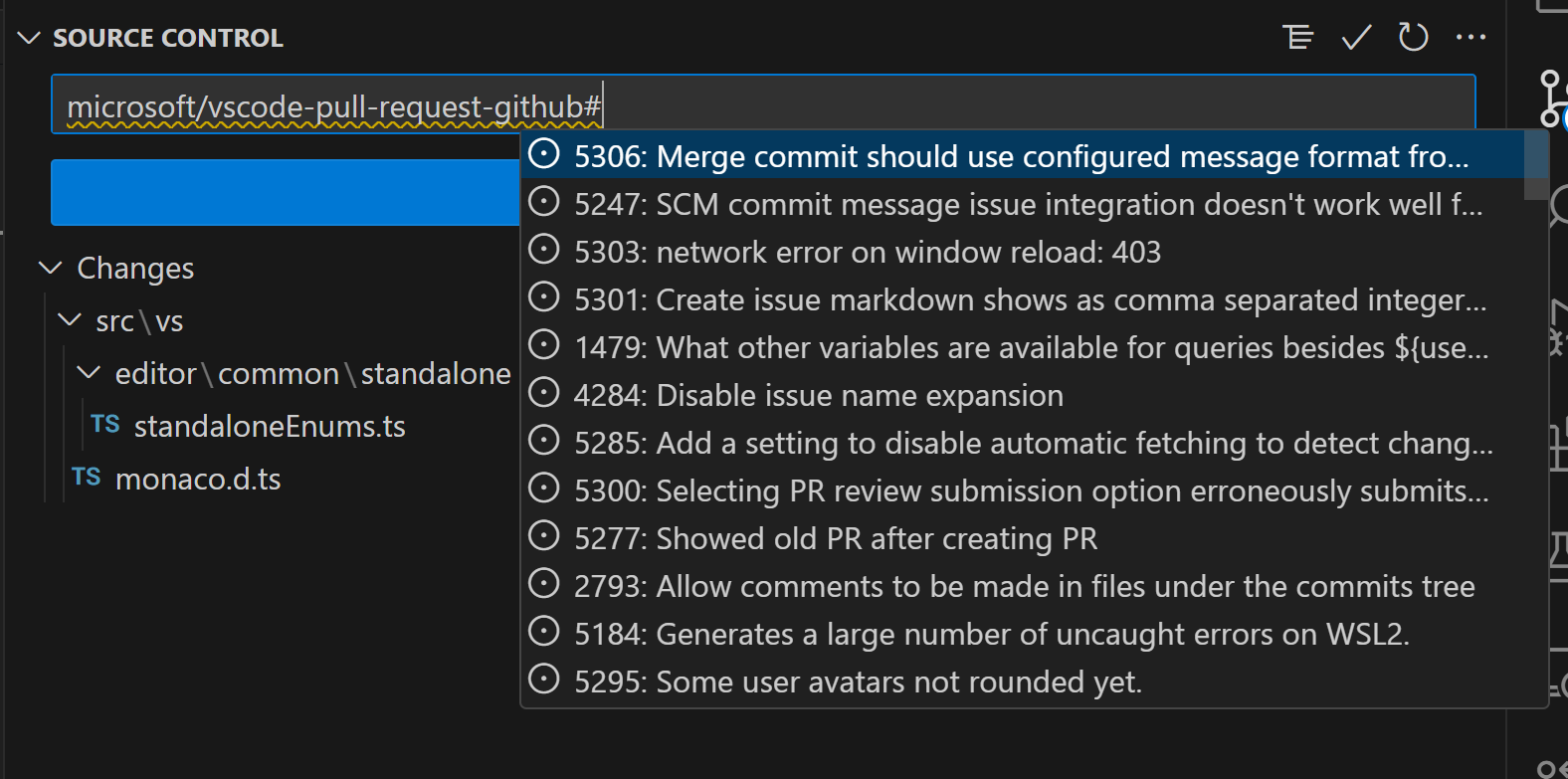 Scm Commit Message Issue Integration Doesnt Work Well For · Issue 5247 · Microsoftvscode 6669