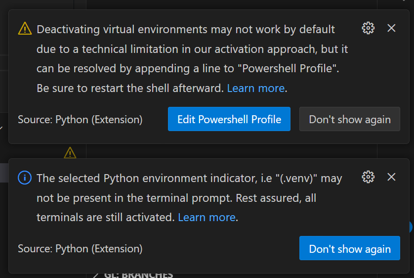 Notification Text Could Be Improved · Issue 22316 · Microsoftvscode Python · Github 4053