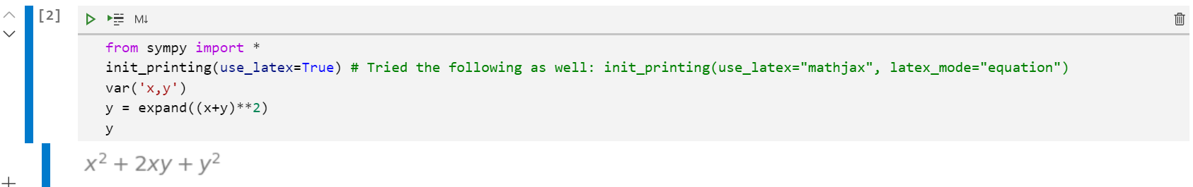 Latex Render Wrong Sympy Init Printing · Issue 557 · Microsoft Vscode Jupyter · Github