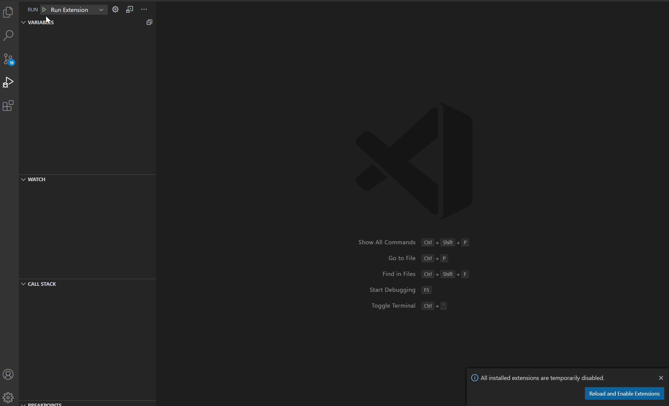 Unable To Debug Hello World Extension In Insiders 152 · Issue 110170 · Microsoftvscode · Github