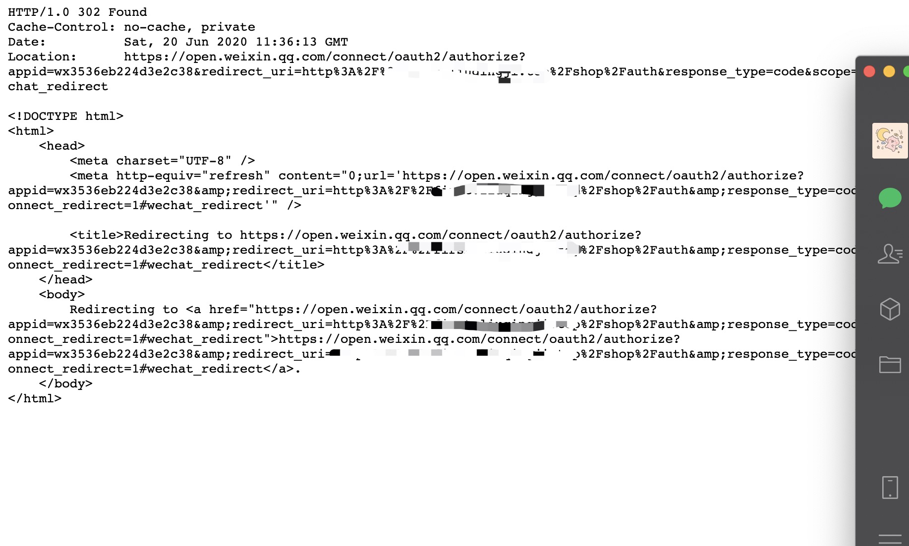 [QUESTION] 使用easywechat的时候，做授权跳转，显示的是html代码 · Issue #1945 · hyperf/hyperf · GitHub
