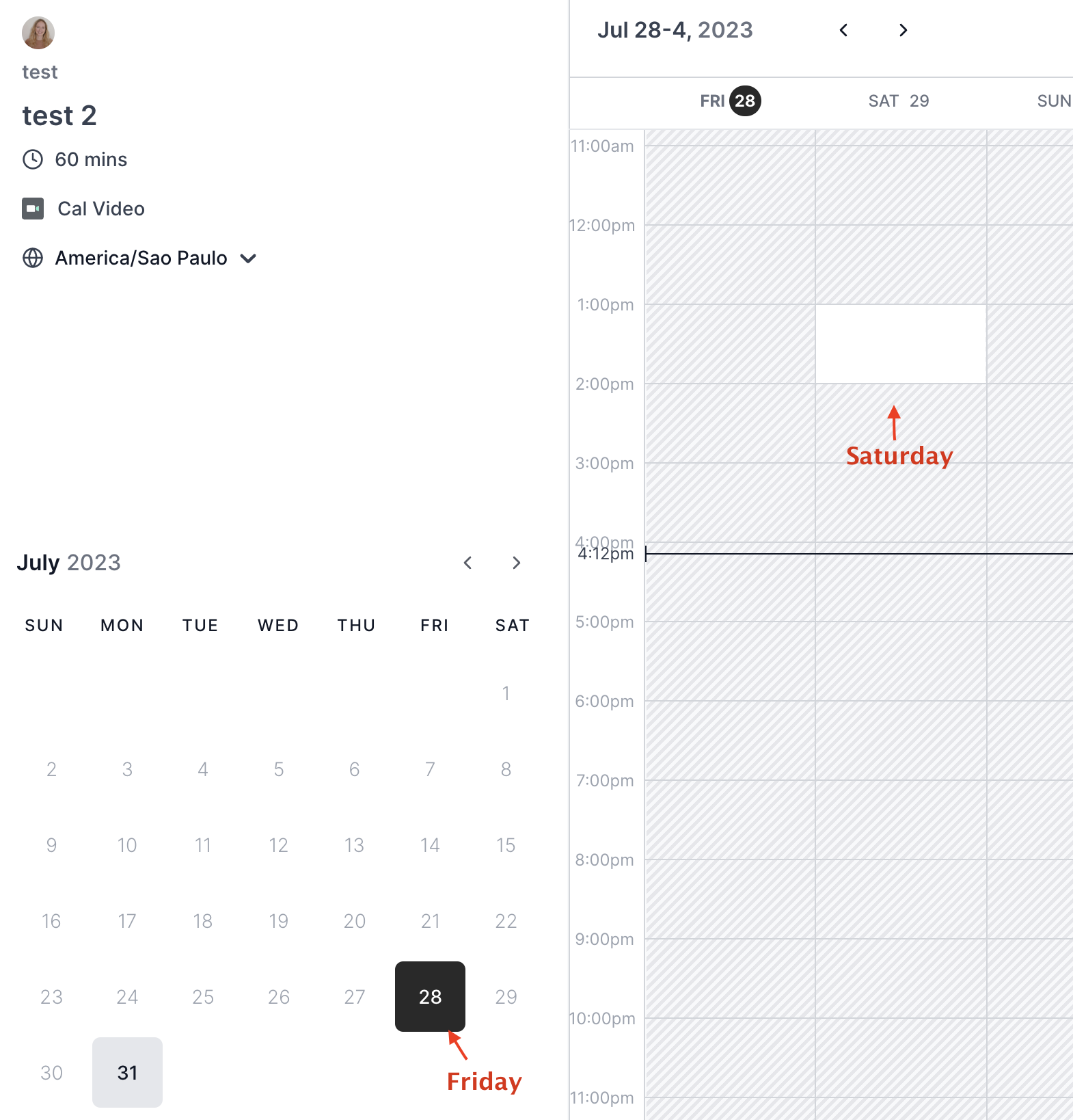 Cal 2266 Slots Are Open On Wrong Day In Weekly View · Issue 10428 · Calcom · Github 0908
