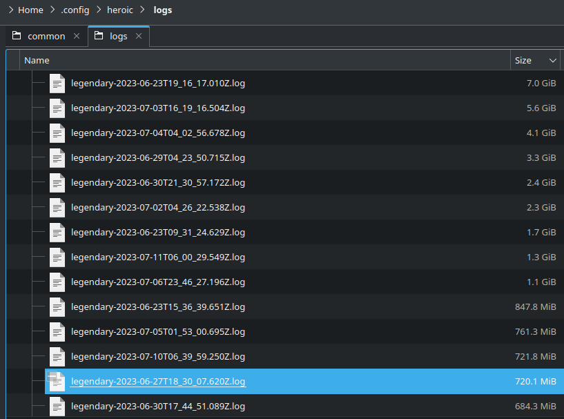 Feature request: Implement log file size management for improved performance · Issue #2870 ...