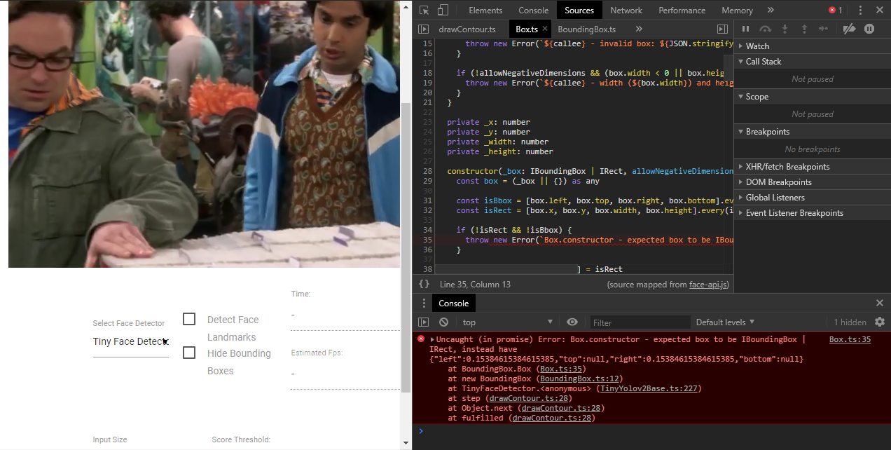 Video face tracking in browser is not working. · Issue #570 · justadudewhohacks/face-api.js · GitHub