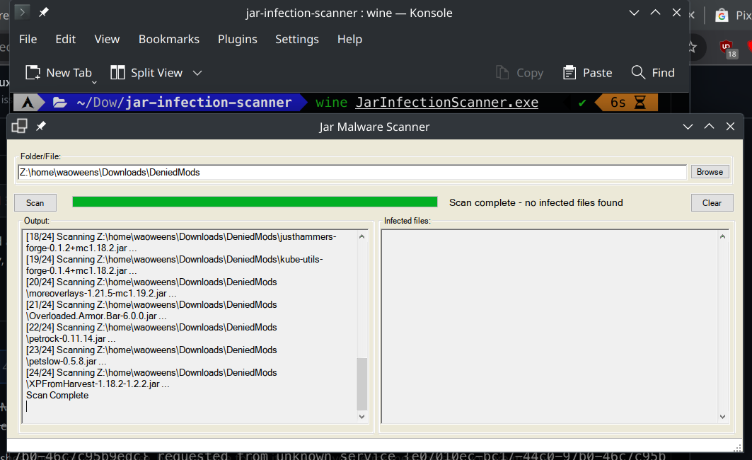 Compability with Linux · Issue #11 · overwolf/jar-infection-scanner · GitHub