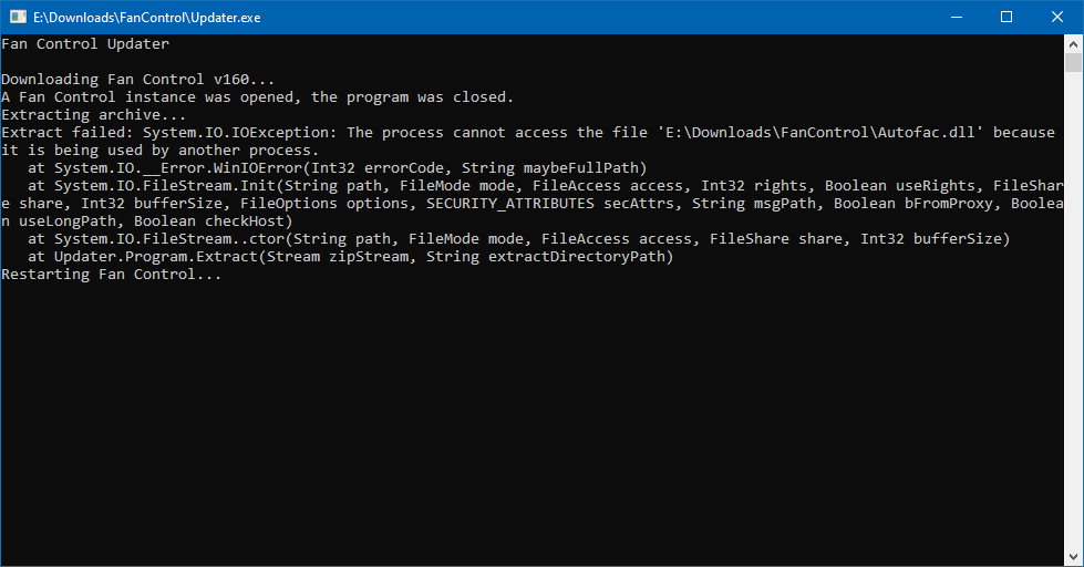 No longer able to update · Issue #1743 · Rem0o/FanControl.Releases · GitHub