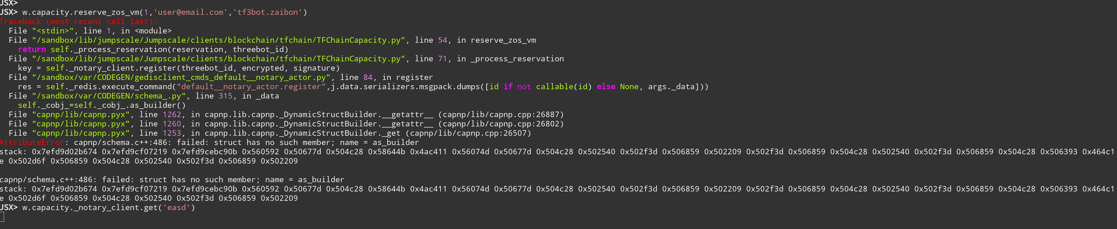Gedis: fail to receive a schema back from a gedis actor · Issue #30 · threefoldtecharchive ...