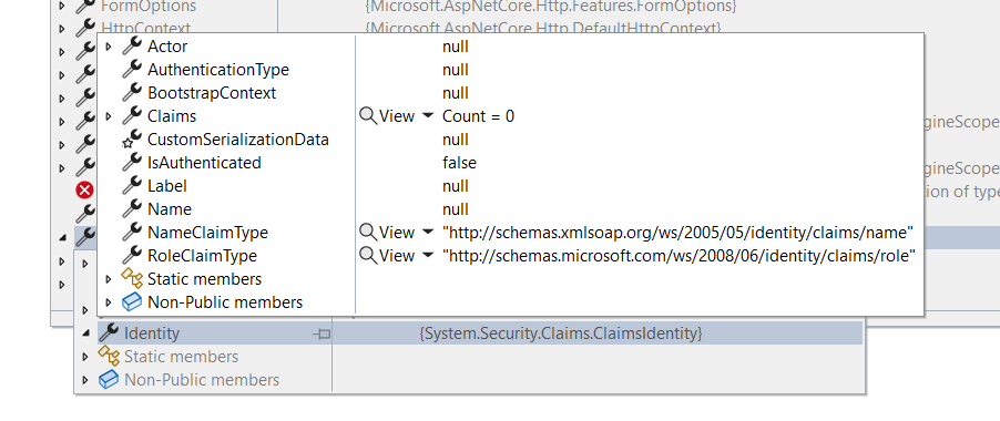 Improve Debugging Experience Of Claimsprincipal · Issue 86421 · Dotnetruntime · Github