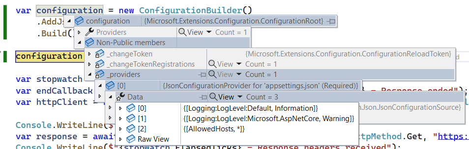 Improve Debugging Experience Of Microsoftextensionsconfiguration · Issue 86550 · Dotnet 