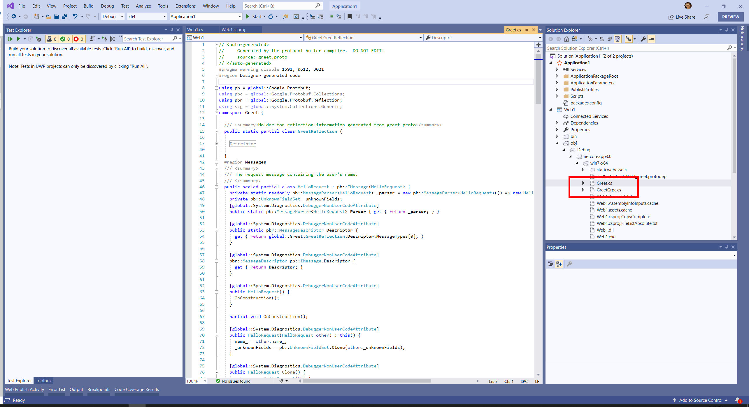 Grpc tool in VS2019 do not build classes when the asp.net project is a ...
