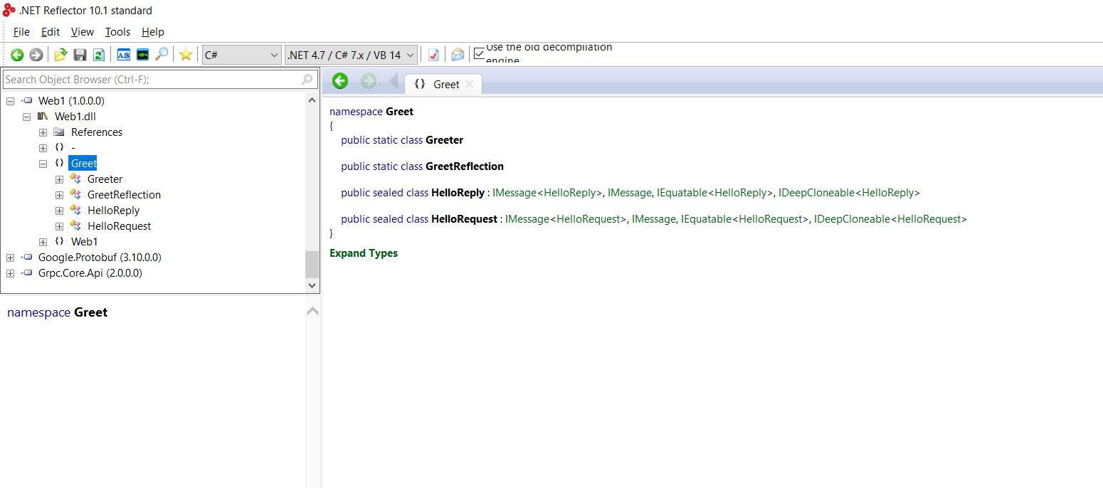 Grpc tool in VS2019 do not build classes when the asp.net project is a service fabric service ...