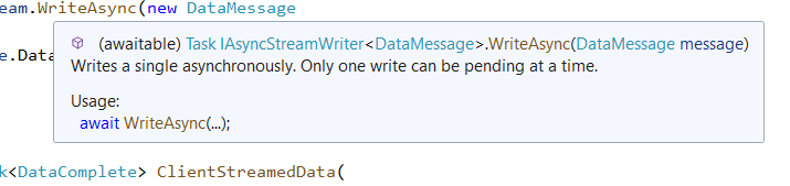 Thread Safety of IServerStreamWriter.WriteAsync · Issue #579 · grpc/grpc-dotnet · GitHub