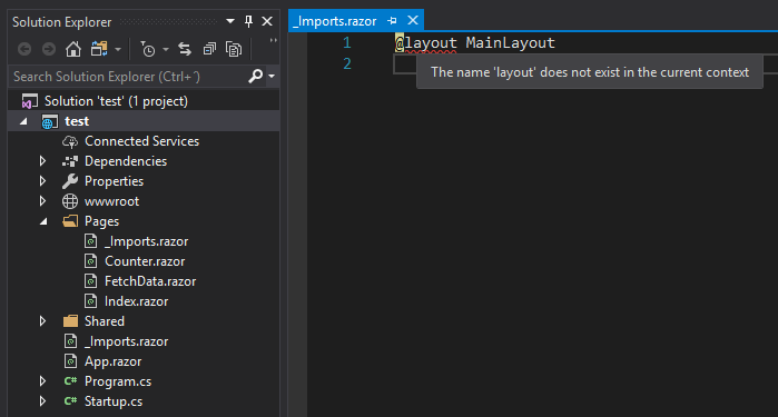 Bug With Importrazor File · Issue 9681 · Dotnetaspnetcore · Github