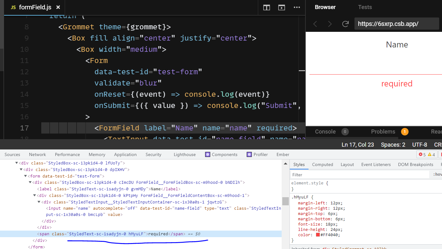 Need a way to pass data-*attr to form field error message wrapper · Issue #5912 · grommet ...