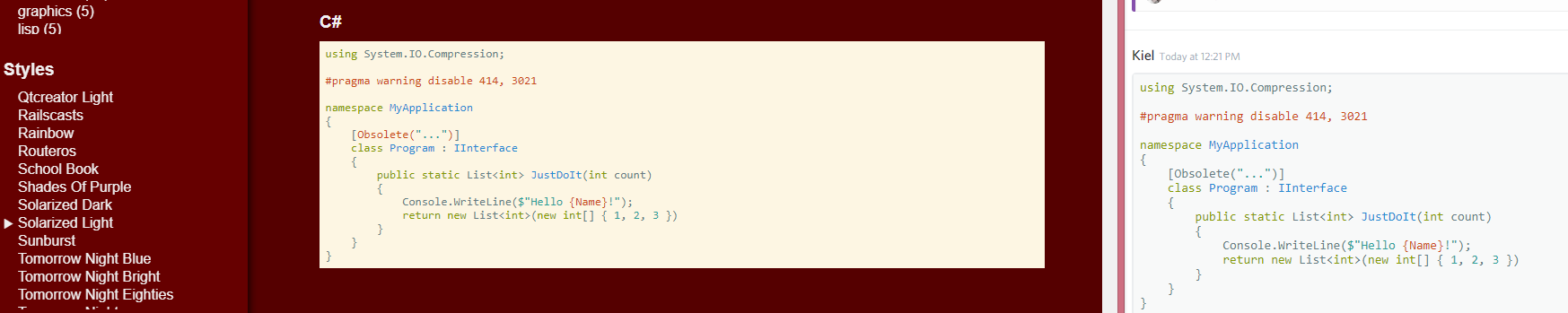 All Code Blocks get rendered the same · Issue #138 · Tyrrrz ...