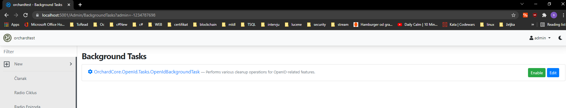BackgroundTasks Index action not showing pager · Issue #10575 · OrchardCMS/OrchardCore · GitHub