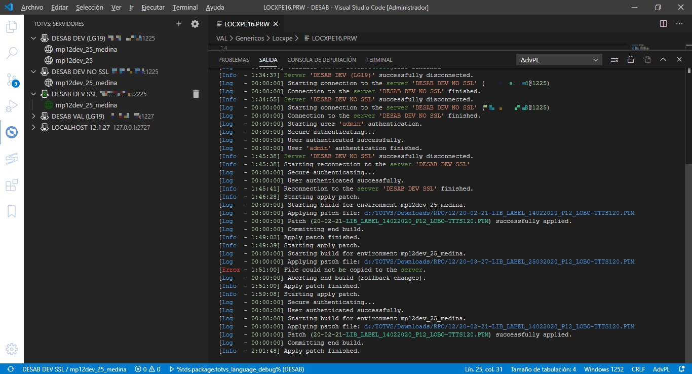 Erro ao aplicar um patch · Issue #342 · totvs/tds-vscode · GitHub