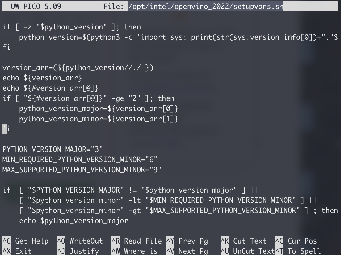 /opt/intel/openvino_2022/setupvars.sh can't be source in macOS 12 · Issue #11579 ...