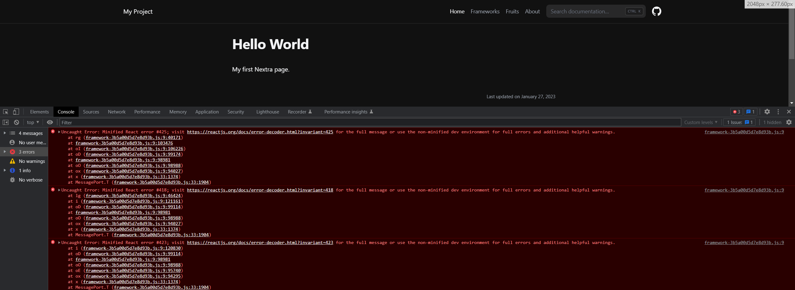 Uncaught Error Minified React Error · Issue 1409 · Shudingnextra