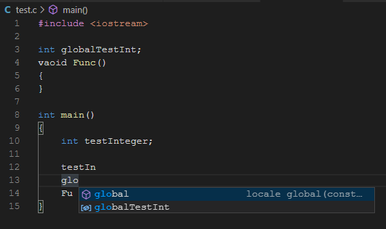 Autocompletion Doesnt Work For Local Variable · Issue 5809 · Microsoftvscode Cpptools · Github 1742