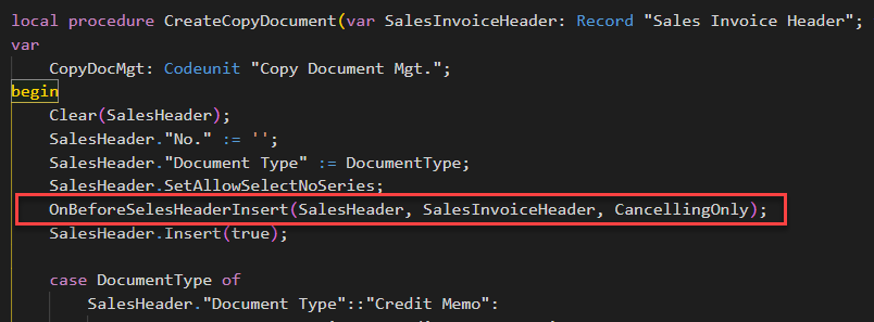 [Bug] Codeunit 1303 "Correct Posted Sales Invoice" - wrong publisher call deleted · Issue #7105 ...