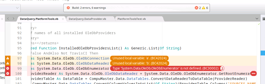 System.Data.OleDb.OleDbEnumerator class missing at /usr/lib/mono/2.0-api/System.Data.dll · Issue ...