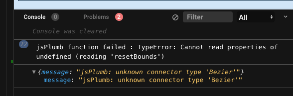 jsPlumb: unknown connector type 'Bezier · Issue #318 · jsplumb/community-edition · GitHub