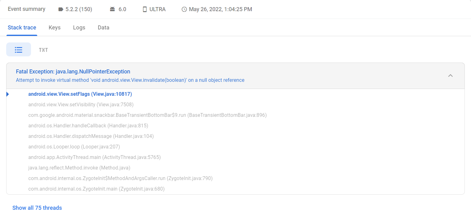[BaseTransientBottomBar] 1.1.0-rc01 causes View.invalidate(boolean) NullPointerException · Issue ...