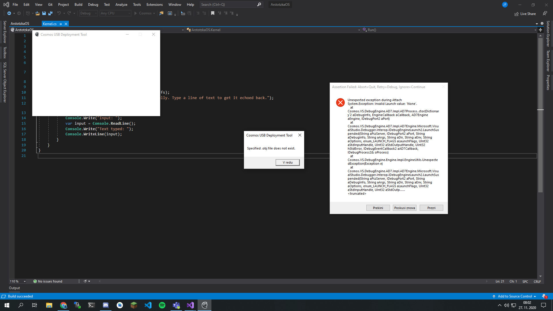 Specified .obj does not exist · Issue #1575 · CosmosOS/Cosmos · GitHub