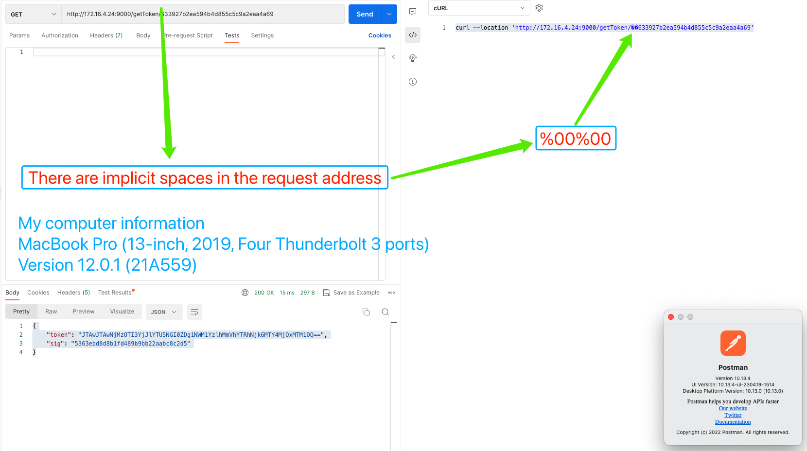 There are implicit spaces in the request address · Issue #11957 ...