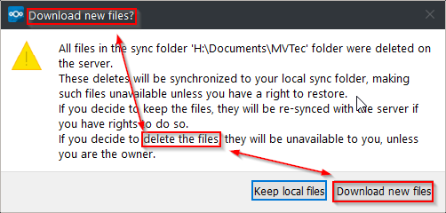 Usability: Confusing error message when files were deleted on the ...