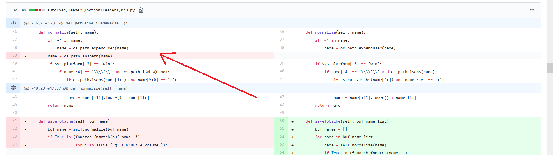 MRU 又再次出现同一个文件两个名字（正斜杠分割和反斜杠分割） · Issue #460 · Yggdroot/LeaderF · GitHub