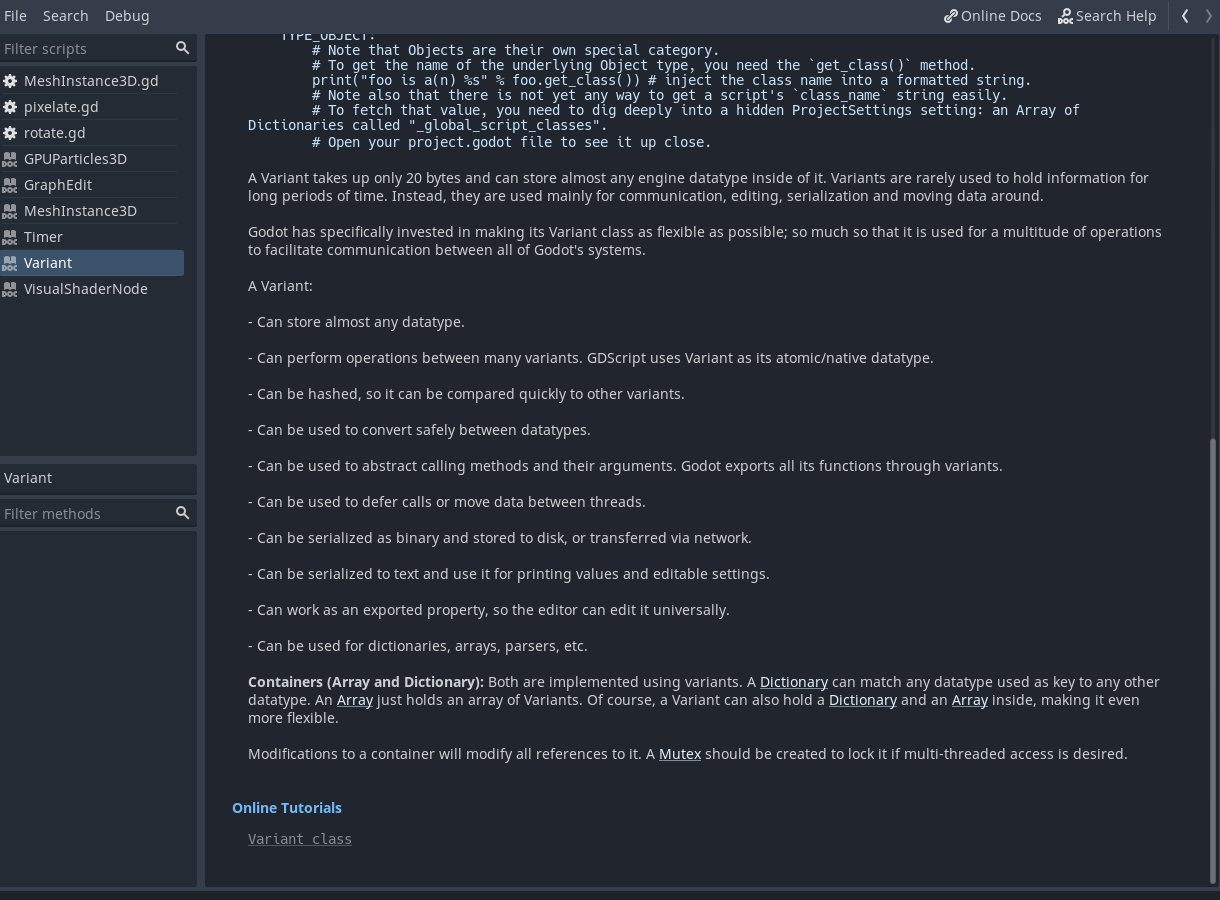 Large Part Of `variant` Documentation Is Missing From In Editor Docs · Issue 49101 